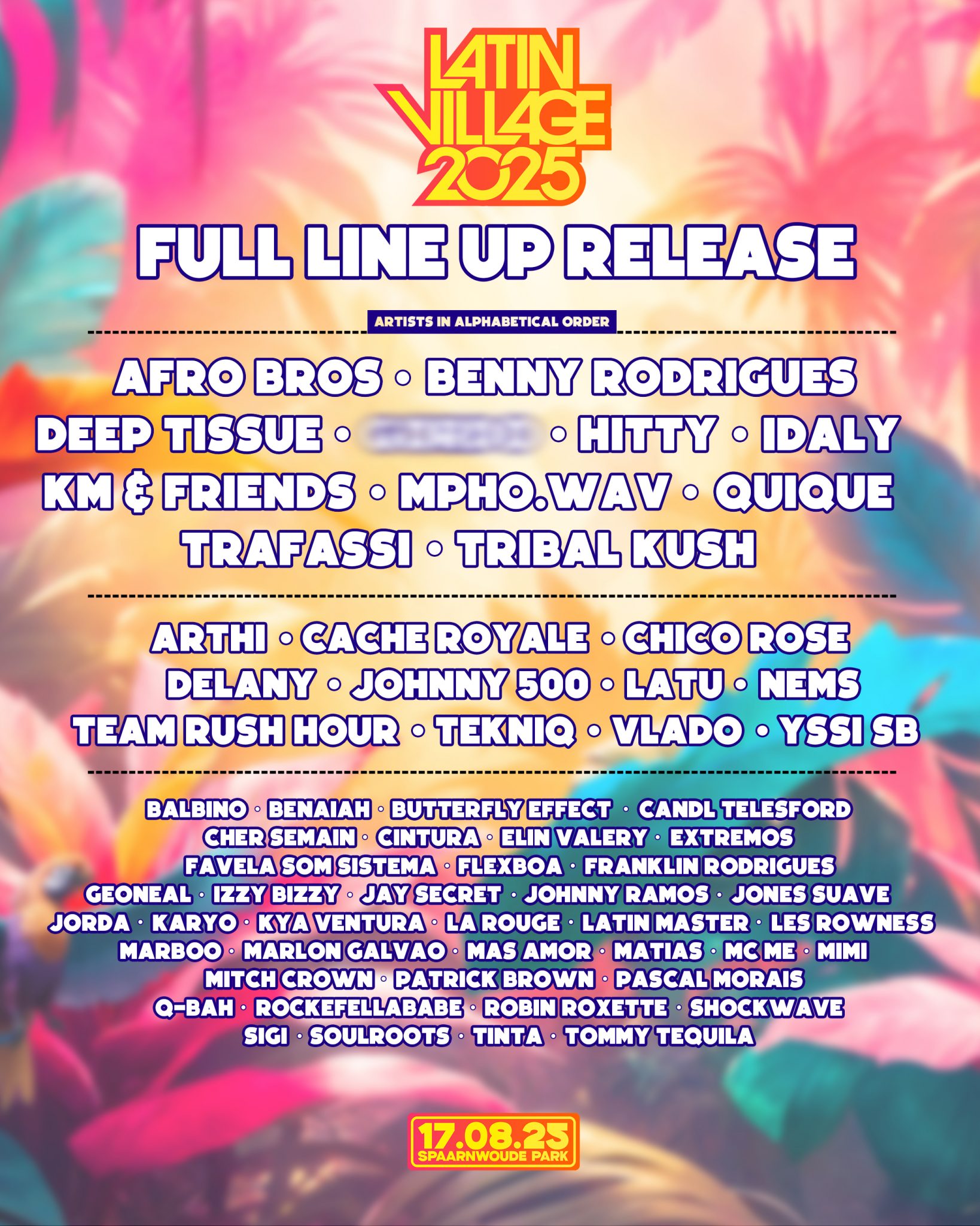 Full Line-up announcement for LatinVillage Festival 2025! - LatinVillage Festival 2026